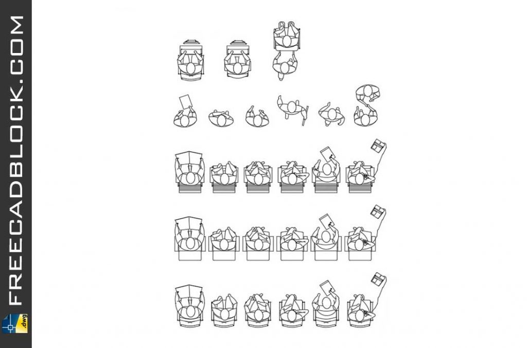 People Top View Dwg 540x380